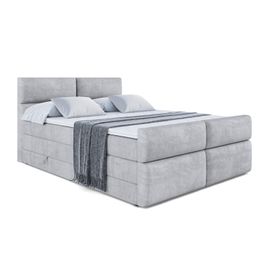 BOXSPRINGBETT BOXI3-Z KING - 140x200 - H3/H4 - Hellgrau