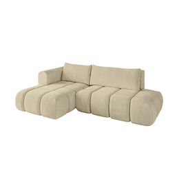 ECKSOFA Ottomane Links CLOUD-L 280x185x90 Beige Velours
