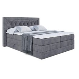 BOXSPRINGBETT NOEL KING - 180 x 200 - H3/H4 - Dunkelgrau