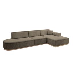 ECKSOFA Ottomane Rechts IREA-L2 - 328x171x83 cm Braun