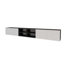 LOWBOARD ZENO-W 3x100x40x40 cm - Schwarz / Wei&szlig;