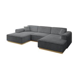 WOHNLANDSCHAFT IREA-U1-v2 - 301x165x80 cm Duneklgrau