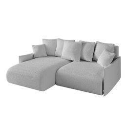 ECKSOFA Ottomane links ONESK-L -v1 216x177x72 Hellgrau Boucl&eacute;