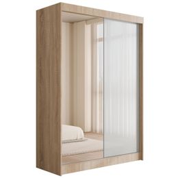 KLEIDERSCHRANK VESLI - 120 cm - Sonoma Eiche|Wei&szlig;