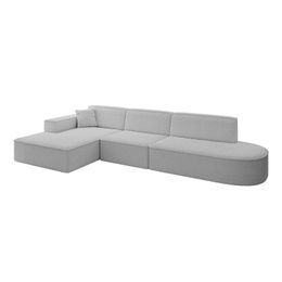 ECKSOFA Ottomane Links IREA-L2-v4 - 327x165x77 cm Hellgrau