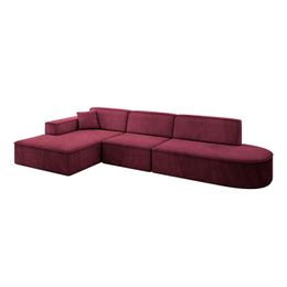 ECKSOFA Ottomane Links IREA-L2-v4 - 327x165x77 cm Bordeauxrot