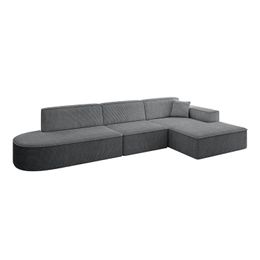 ECKSOFA Ottomane Rechts IREA-L2-v4 - 327x165x77 cm Duneklgrau
