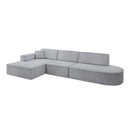 ECKSOFA Ottomane Links IREA-L2-v4 - 327x165x77 cm Grau