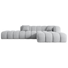 ECKSOFA Ottomane Rechts OLEA-L2 - 289x176x71 cm Grau