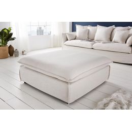 Riess Ambiente Gro&szlig;er Hussenhocker HEAVEN 100cm natur Leinenstoff Riess-Ambiente