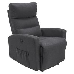 CARRYHOME Fernsehsessel, Anthrazit, Metall, Textil, 76x87-102x93-156 cm, Relaxfunktion, Wohnzimmer, Sessel, Fernsehsessel