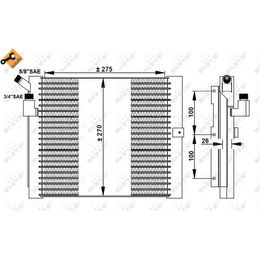 NRF Kondensator, Klimaanlage EASY FIT 35037 f&uuml;r Porsche
