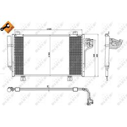 NRF Kondensator, Klimaanlage 350229 f&uuml;r MAZDA