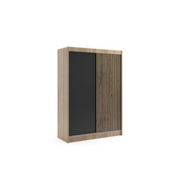 KLEIDERSCHRANK VILAN mit Lamel - 150 cm - Sonoma Eiche|Eiche Wotan