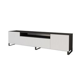 LOWBOARD NOA-2-S 200x53x41 cm - Schwarz / Wei&szlig;