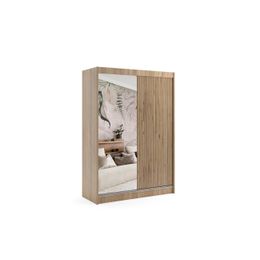 KLEIDERSCHRANK VILAN mit Spiegel - 150 cm - Sonoma Eiche|Eichefarben