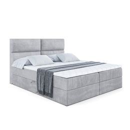 BOXBETT mit Matratze H4 und Lattenrost - BOXI3 - 140x200 cm - H4 - Hellgrau