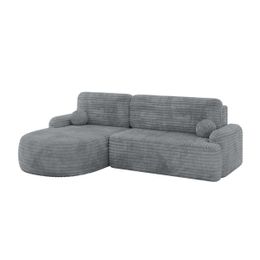 ECKSOFA mit Schlaffunktion und Bettkasten LIRA-L - 264x172x89 Dunkelgrau