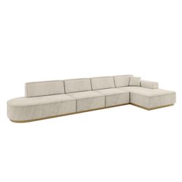 ECKSOFA Ottomane Rechts IREA-L3-v2 - 413x171x83 cm Dunkelgrau