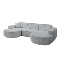 WOHNLANDSCHAFT MARI-U1-v3 - 303x171x83 cm Grau Cord