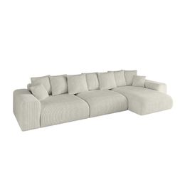 ECKSOFA Ottomane rechts ESKAR-L2 364x176x72 Creme Cord