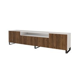 LOWBOARD ZENO-S 200x53x41 cm - Wei&szlig; / Katania