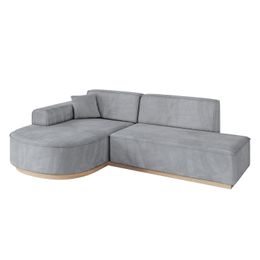 ECKSOFA Ottomane Links ARRIO-L1 - 243x171x83 cm Hellgrau