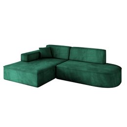 ECKSOFA Ottomane Links IREA-L1-v4 - 232x165x77 cm Gr&uuml;n