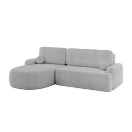 ECKSOFA mit Schlaffunktion und Bettkasten LIRA-L - 264x172x89Grau