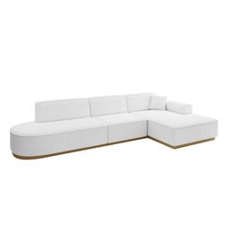 ECKSOFA Ottomane Rechts IREA-L2-v2 - 327x165x80 cm Wei&szlig;