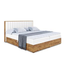 BOXBETT mit Matratze H4 und Lattenrost - LOLLI4 - 140x200 - Wei&szlig; Hochglanz