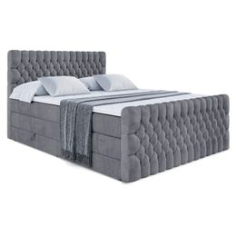 BOXSPRINGBETT SERENE-Z KING - 160 x 200 - H3/H4 - Dunkelgrau