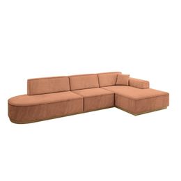 ECKSOFA Ottomane Rechts IREA-L2-v2 - 328x171x83 cm Koralle