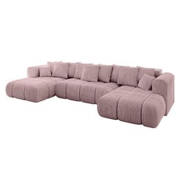 WOHNLANDSCHAFT CLOUD-U-v1 405x185x90 Rosa Cord
