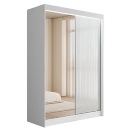 KLEIDERSCHRANK VESLI mit LED - 120 cm - Wei&szlig;