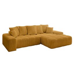 ECKSOFA Ottomane Rechts ENSI-L - 267x164x69 cm Currygelb