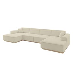 WOHNLANDSCHAFT IREA-U2 - 386x165x80 cm Beige