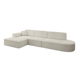ECKSOFA Ottomane Links IREA-L2-v4 - 327x165x77 cm Creme