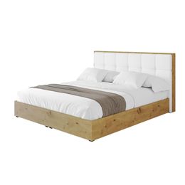POLSTERBETT mit Bettkasten und Lattenrost, Bett mit Matratze H3/H4 - ENZO7 160x200