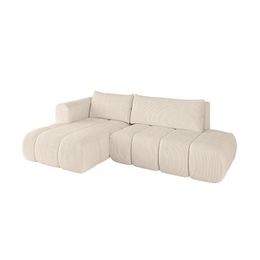ECKSOFA Ottomane Links CLOUD-L 280x185x90 Beige Cord