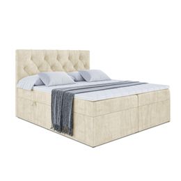 BOXBETT mit Matratze H4 und Lattenrost - MIRAGE - 140x200 - H4 - Beige