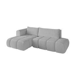 ECKSOFA Ottomane Links CLOUD-L 280x185x90 Hellgrau Boucl&eacute;