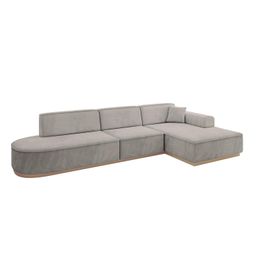 ECKSOFA Ottomane Rechts IREA-L2 - 328x171x83 cm Hellbraun