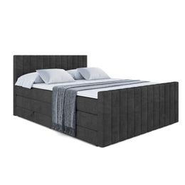BOXSPRINGBETT EDITA-Z KING - 160x200 - H3/H4 - Schwarz
