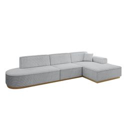 ECKSOFA Ottomane Rechts IREA-L2-v2 - 327x165x80 cm Grau