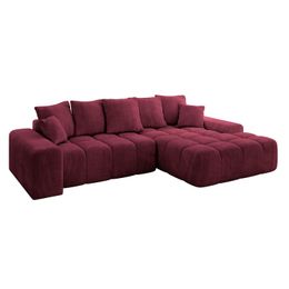 ECKSOFA Ottomane Rechts ENSI-L - 267x164x69 cm Bordeaux