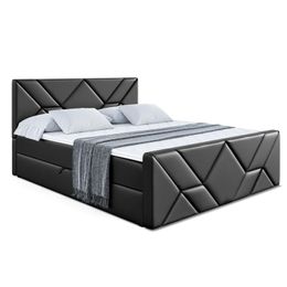 BOXBETT BARWA-Z - 140x200 cm - H3 - Schwarz Hochglanz