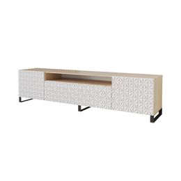 LOWBOARD VIRA-S 200x53x41 cm - Artisan / Wei&szlig;