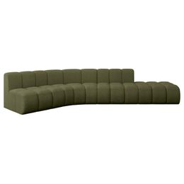 ECKSOFA modulares Sofa Brilo-L1 - 380x174x70 cm Gr&uuml;n