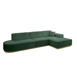 ECKSOFA Ottomane Rechts IREA-L2-v2 - 327x165x80 cm Gr&uuml;n